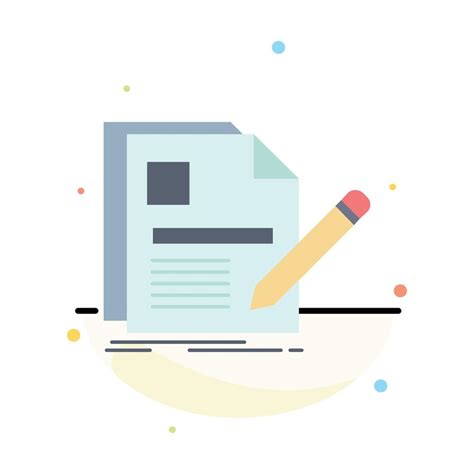 Document File Page Pen Resume Flat Color Icon Vector 14655554 Vector Art At Vecteezy