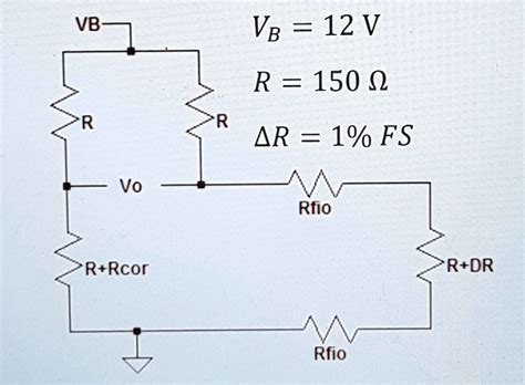 Solved In The Wheatstone Bridge Circuit Below The Sensing Element Is Located 30 Meters Away