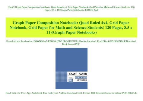 Ppt [best ] Graph Paper Composition Notebook Quad Ruled 4x4 Grid