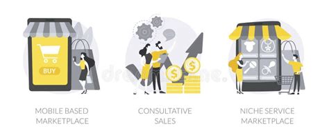 E Commerce Application Abstract Concept Vector Illustrations Stock Vector Illustration Of