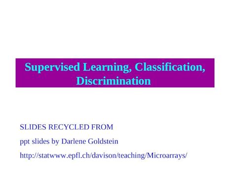 PPT Supervised Learning Classification Discrimination DOKUMEN TIPS