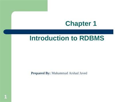 Ppt Chapter 1 Introduction To Rdbms Dokumentips