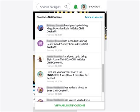 receive event notifications