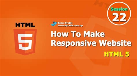 How To Make Responsive Web Design In Html Session 22 Html5 Tutor
