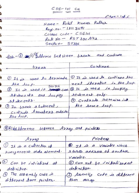 Cse 101 Ca Cse Lol Ca Name Kohilkuma Ratho Kagi No 1211305 Comre Code