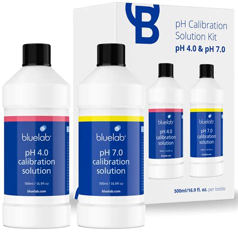 Bluelab Ph 4 0 And 7 0 Calibration Solution Kit Ph Meter And Ph Pen Calibration For