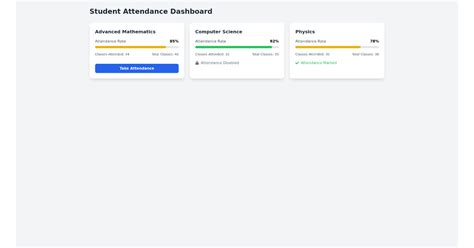 Attendance Dashboard Free React Tailwind Component