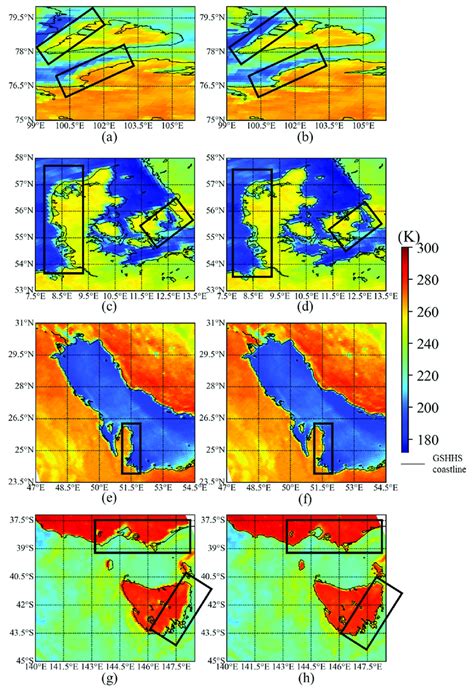 Mwri 89 Ghz H Pol Brightness Temperature Maps Of Four Regions Download Scientific Diagram