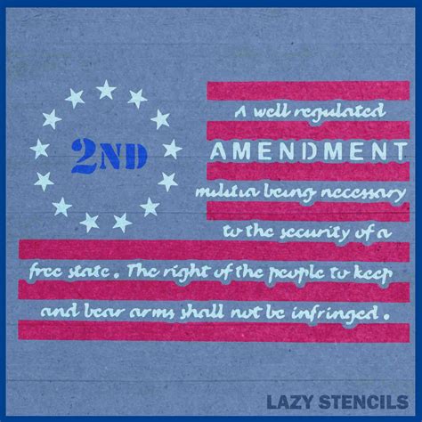 2nd Amendment Stencil Lazy Stencils