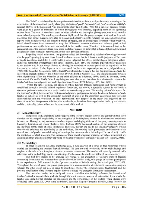 Relational Assessment Between Teachers Implicit Theories Rating Judgments And Implied