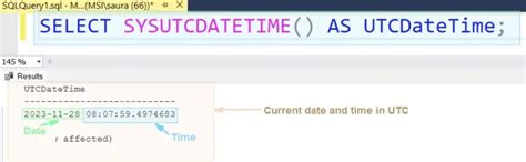 Sysutcdatetime Function In Sql Server Sql Server Guides