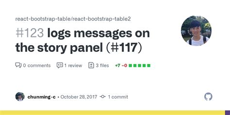 Logs Messages On The Story Panel 117 By Chunming C Pull Request 123 React Bootstrap