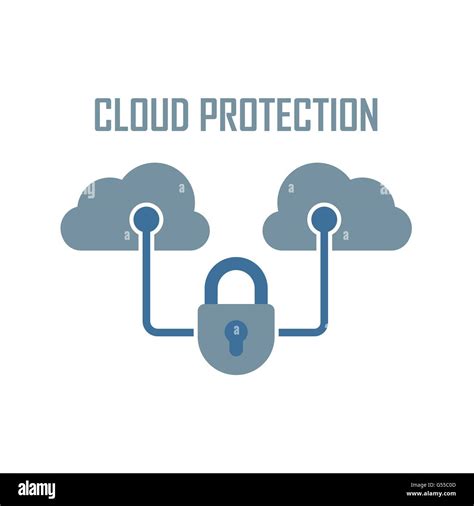 Cloud And Lock Symbols As Computing Cloud Storage Data Protection