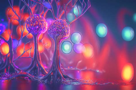 Neurons Brain Cells Neural Network 3d Illustration Stock Illustration Illustration Of