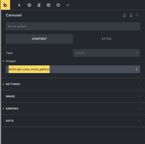 multiple dynamic acf free images in bricks carousel how to bricks
