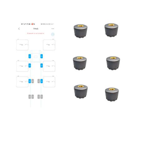 120 Psi Car Tire Pressure Monitoring System App Bluetooth Real Time Car Tpms System