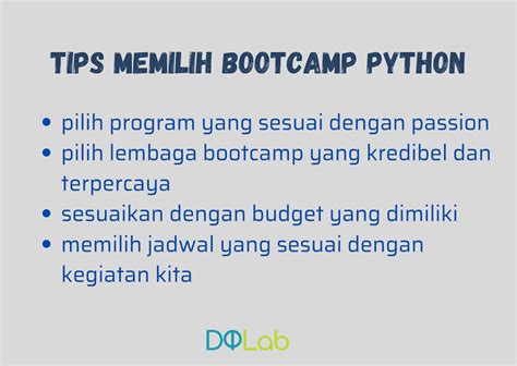 tips memilih bootcamp python and manfaatnya