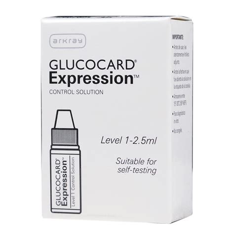 Arkray Glucocard Expression Control Solution Level 1 2 5ml 1 Vial Adw Diabetes