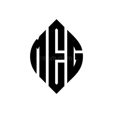 Meg Circle Letter Logo Design With Circle And Ellipse Shape Meg