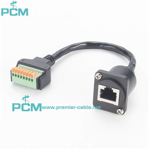 Rj45 8p8c Panel Mount Breakout Board With Screw Terminal Premier Cable A Cable Specialist For