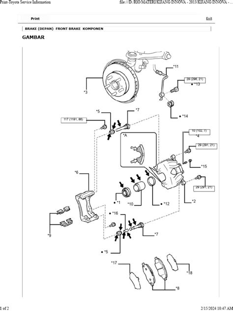 Komponen Rem Depan Pdf Vehicles Vehicle Parts