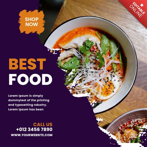 Purple Textured Scratch Promotional Social Media Post Design Template