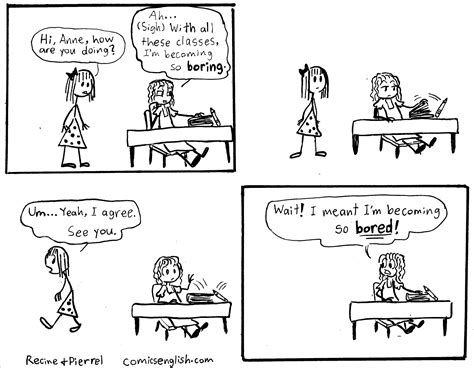 Mistake Realities Bored Vs Boring Comics English