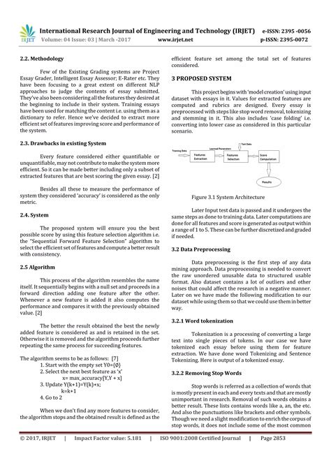 Automated Essay Grading Using Features Selection Pdf