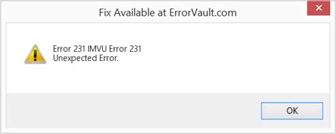 How To Fix Error 231 Imvu Error 231 Unexpected Error