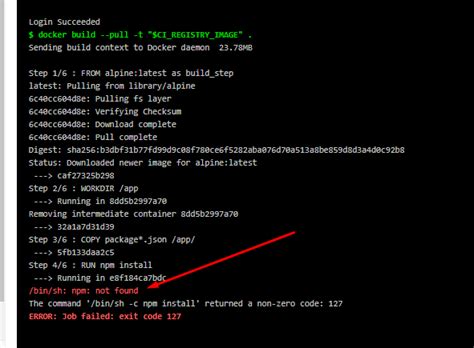 Reactjs Gitlab React Docker Npm Not Found Stack Overflow