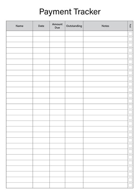 Payment Tracker And Client Payment History Log Simple Fee Payment Tracker Simplify Your