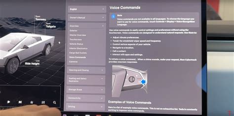 Tesla Cybertruck Owners Manual T Sportline Voice Commands TESLARATI