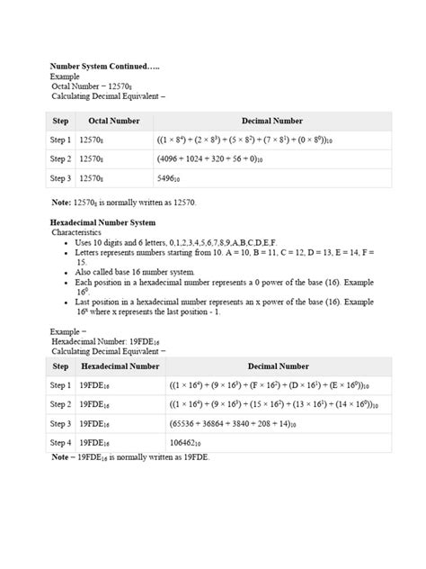 Dld1iianumber System Inter Conversion Pdf Notation Lexicology