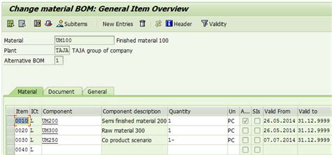 Solved How To Create The BOM For Co Product SAP Community