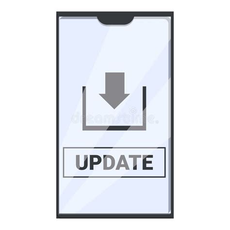 smartphone downloading update with progress bar stock vector