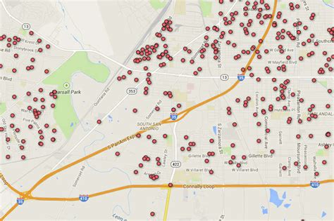 Registered Sex Offender Map Of San Antonio Area Zip Codes Houston