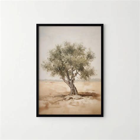 Rustic Olive Orchard Print Olive Tree Wall Art Muted Color Rustic