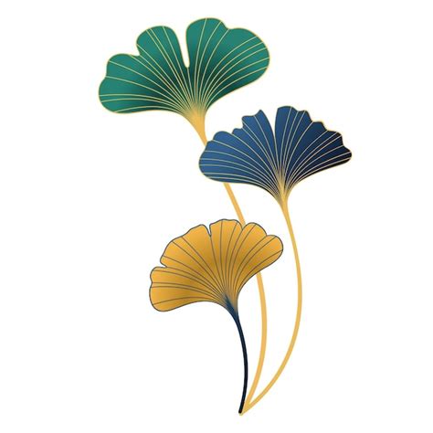 Premium Vector Simple Vector Design Of Ginkgo Leaves On White Background