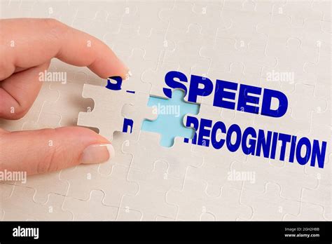 Text Caption Presenting Speed Recognition Business Concept Technology Used To Detect And