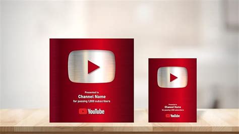Custom Youtube Play Button Display Acrylic Plaque Your Personalization On Your Own