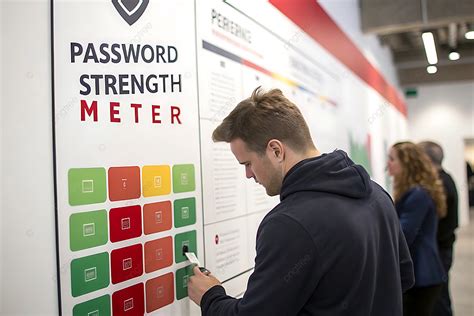 Password Strength Meter Moving From Red To Green Showing Strong