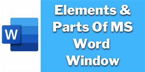 What Are The Parts Of Word Window At Emil Bentley Blog