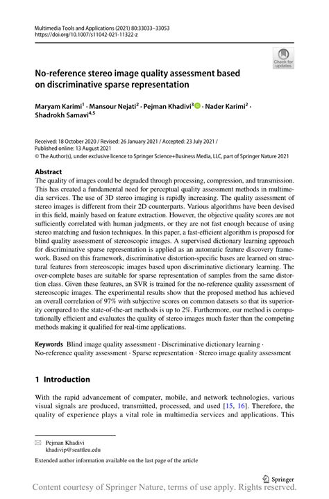 No Reference Stereo Image Quality Assessment Based On Discriminative Sparse Representation
