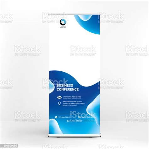 배너 디자인 광고 컨퍼런스 세미나 사진과 텍스트를 배치하기위한 포스터 템플릿을위한 롤업 스탠드 프레젠테이션을 위한 크리에이티브