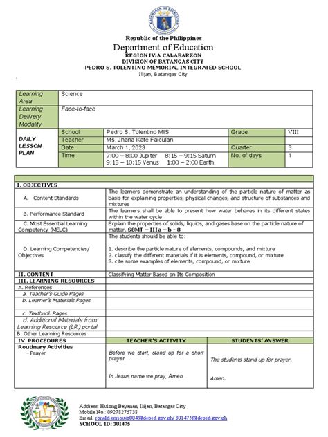 Classifying Matter Based On Its Composition Pdf Mixture Chemical Substances
