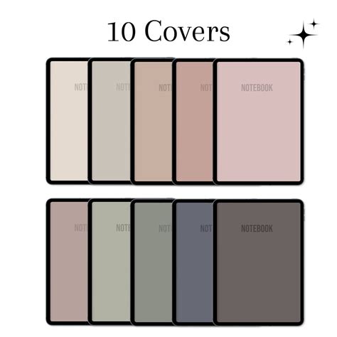 Digital Notebook Covers Goodnotes Notability Etc 11 X 8 5 Instant Download Etsy