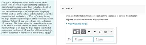 Solved Part A One Type Of Ink Jet Printer Called An