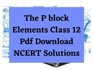 The P Block Elements Class Pdf Download R Solar