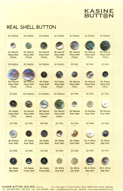 Kasine Button Real Shell Series