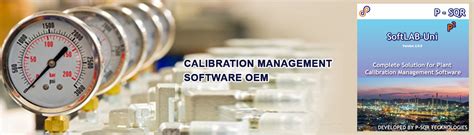 Calibration Management Software Oem P Sqr Tecknologies